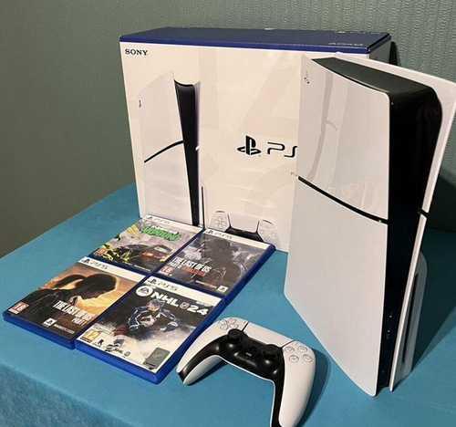 Sony playstation 5 slim с дисководом 1тб