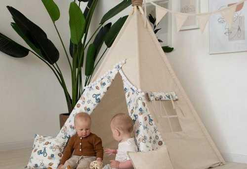 Детский домик вигвам палатка игровая (комплект)