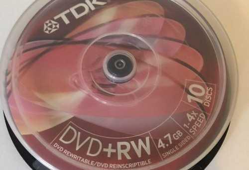 Диски для записи DVD+RV TDK новые