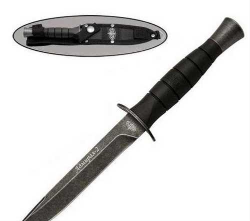 Нож нескладной Адмирал-2 ст.65х13 (Витязь) (чёрный