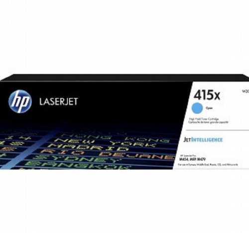 HP W2031X Картридж 415X увеличенной емкости, голубой (6000стр.) HP LJ M454/MFP M479