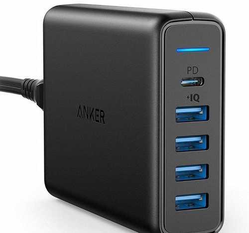 Сетевое зарядное устройство Anker type-c, 4 usb