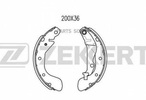 Zekkert BK-4028 Колодки торм. бараб. задн. Chevrol