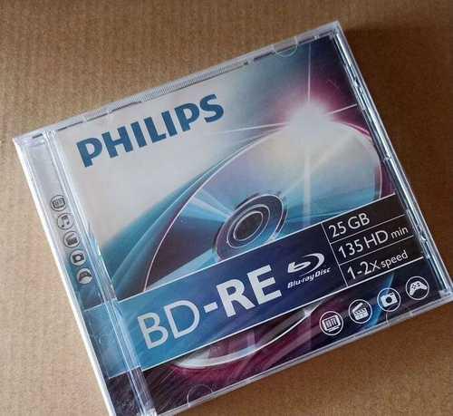 Диски Blu-ray BD-RE philips 25 Gb