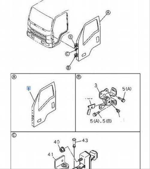 Дверь правая Isuzu NPR75/NLR85/NMR85/NQR90