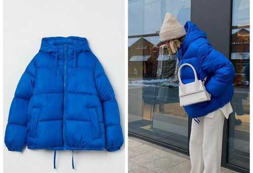 Популярная женская синяя куртка H&M овер, S