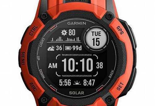Умные часы Garmin Instinct 2X Solar, красный 010-0