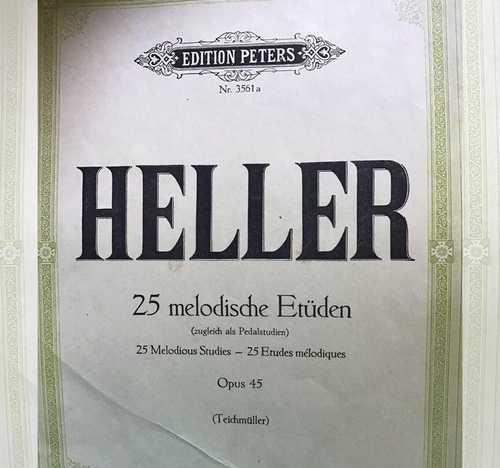 25 Melodious Studies Heller, Edition peters