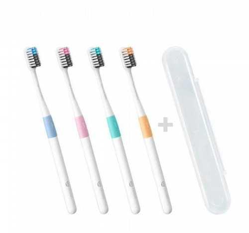 Набор зубных щеток Xiaomi Bass Soft Toothbrush 4шт