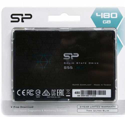 SSD Silicon Power S55 480Gb новые