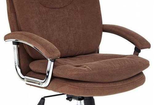Кресло компьютерное Softy Lux флок, коричневый, 6