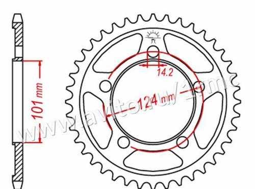 Звезда задняя JT JTR898.37 KTM RC8 1190