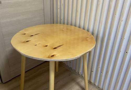 Стол кухонный круглый деревянная столешница