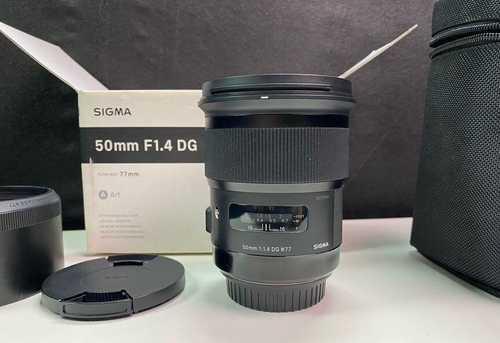 Объектив Sigma AF 50mm f/1.4 DG HSM Art для Canon