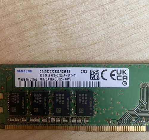 Оперативная память ddr4 8gb 3200 samsung