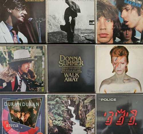 LP Bob Dylan, Rolling Stones, David Bowie, Bryan F