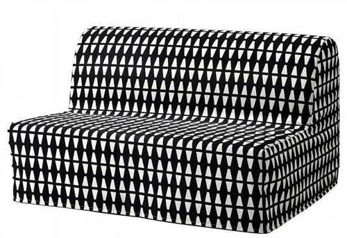 Чехол на диван IKEA ликселе черно-белый