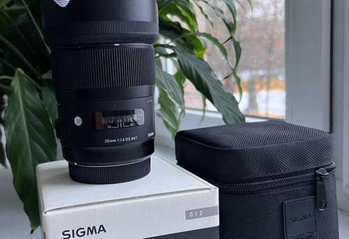 Объектив Sigma AF 35mm f/1.4 DG HSM Art Canon