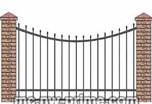 Кованый металлический забор - «Прайм-мк-223884»