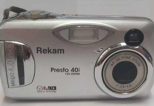 Компактный фотоаппарат Rekam Presto 40i