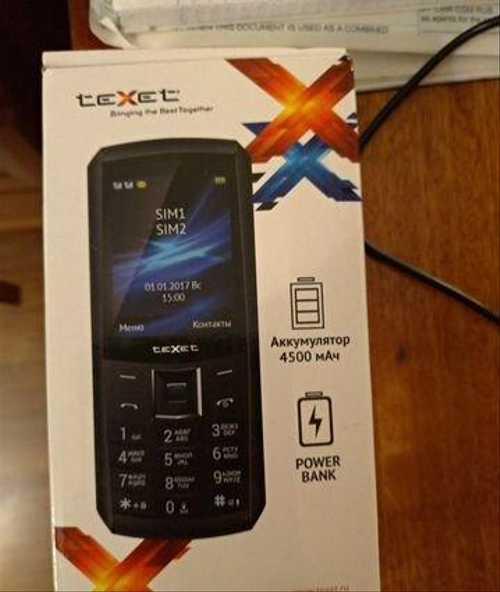 Мобильный телефон texet TM-D328 Black