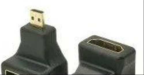 Переходник micro hdmi шт. - hdmi гн. угловой