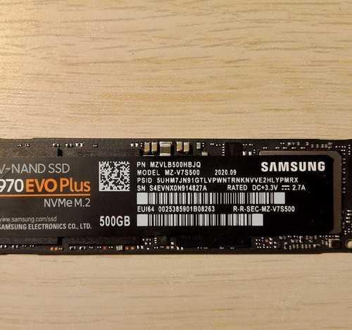 SSD m2 nvme 500gb Samsung EVO 970