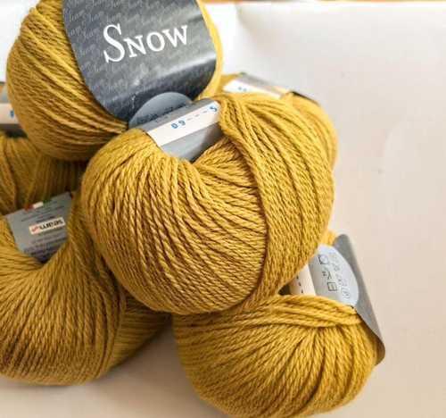 Пряжа Seam Snow яркий горчичный 6 шт