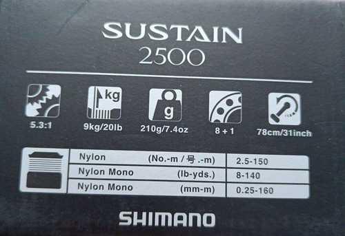 Shimano 21 Sustain 2500 новая