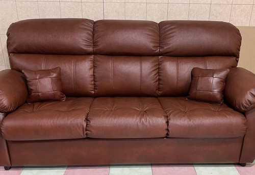 Кожаный диван-кровать, натур кожа, suomi