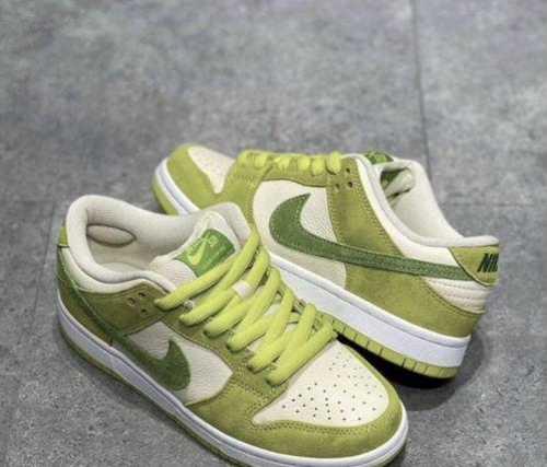 Кроссовки nike sb dunk low green apple