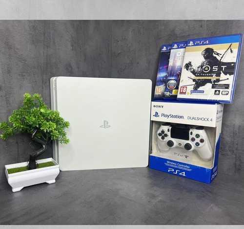 Sony PS4 Slim White / Игры / Гарантия