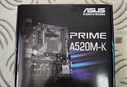 Новая материнская плата asus prime A520M-K (AM4)