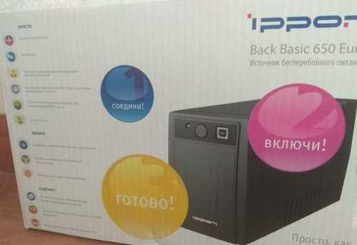 Ибп ippon Back Basic 650 Euro, 650В