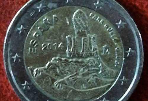 Памятная монета Испании 2014 Парк Guel