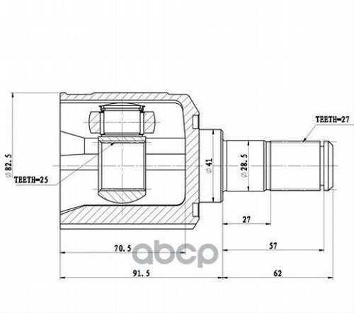 Шрус внутренний перед прав Z87809R Zikmar