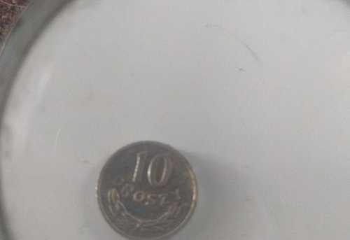 Монета Польша 1978 год 10 грошей