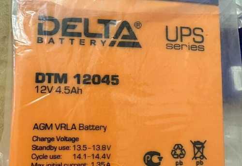 Новый Аккумулятор Delta DTM 12045 12v 4,5Ah