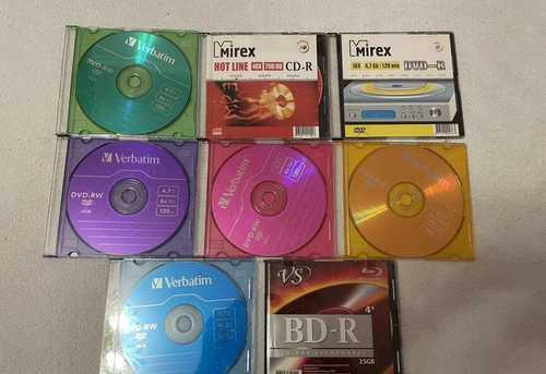 Чистые диски CD-R, DVD-RW, BD-R для записи