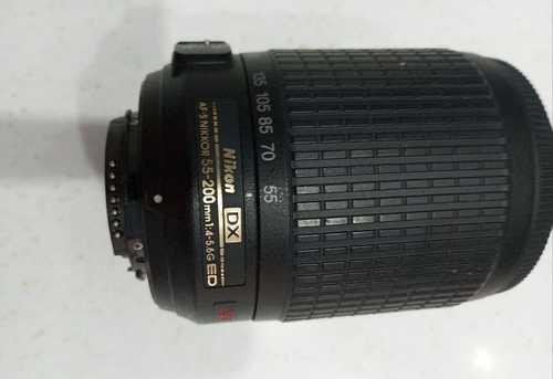 Объектив для nikon nikkor 55-200 1:4-5.6 G ED