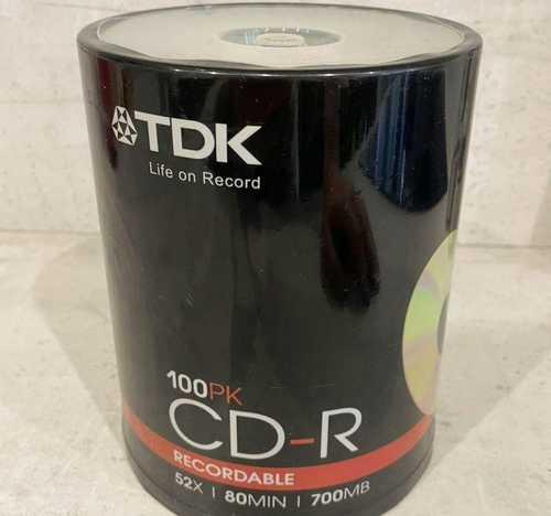 Cd-r диски TDK CD-R80 recordable 100 шт