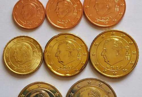 Набор монет евро Бельгия 2011 - 2013 (Тип 2) UNC
