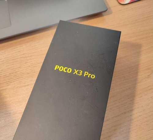 Коробка от poco X3 PRO с чеком и чехлом