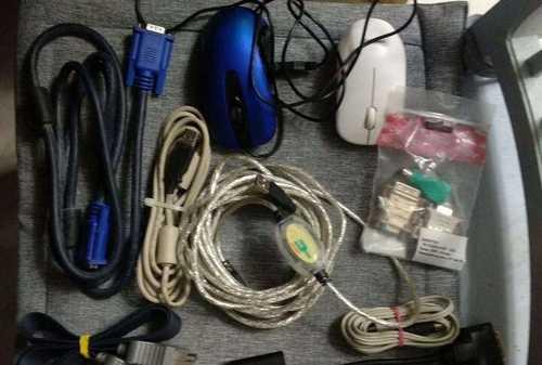 Мышки, кабели, провода