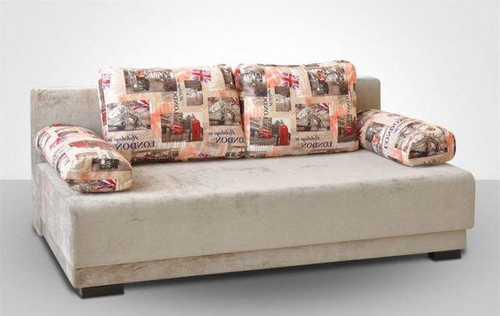Прямой диван еврокнижка Комбо-1 без подлокотников