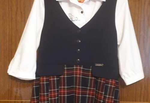 Школьный сарафан + блузка