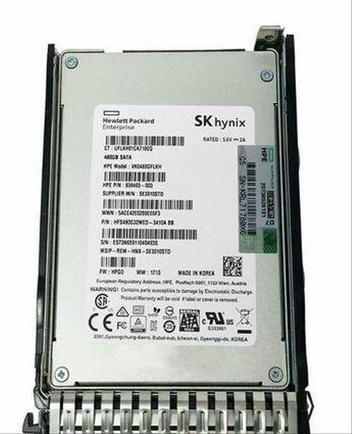SSD HP 480Gb 872855-B21 872889-001 6G sataiii 2.5