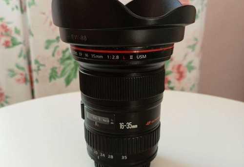 Объектив Canon ef 16-35mm 2.8L USM вторая версия