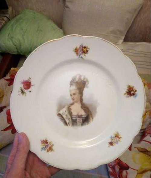 Старинная тарелка Майсенская антикварная посуда