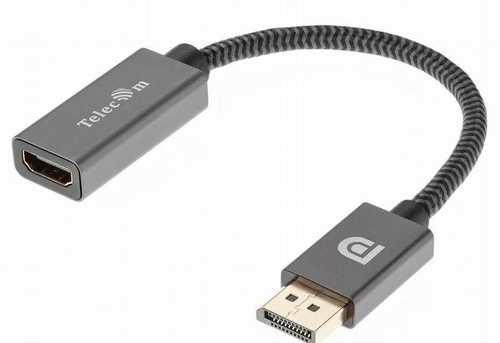 Telecom Кабель-переходник DP - hdmi-F 0.2m, серый